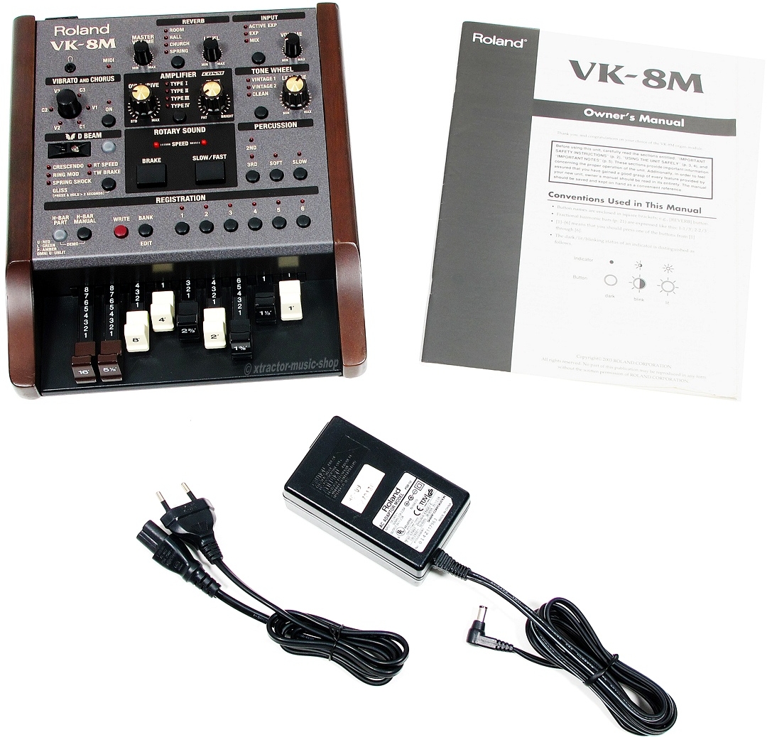 Roland VK-8M VK8M VK 8 Orgelmodul Hammond Sound / Leslie + MIDI Kabel ...